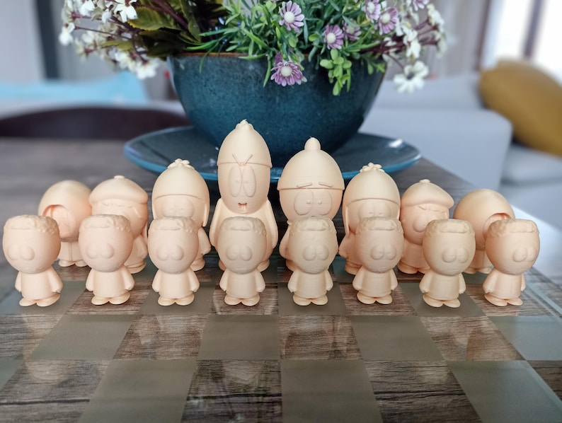 Vintage Southpark Themed Chess Set, Funny Cartoon Eric Cartman Chess ...