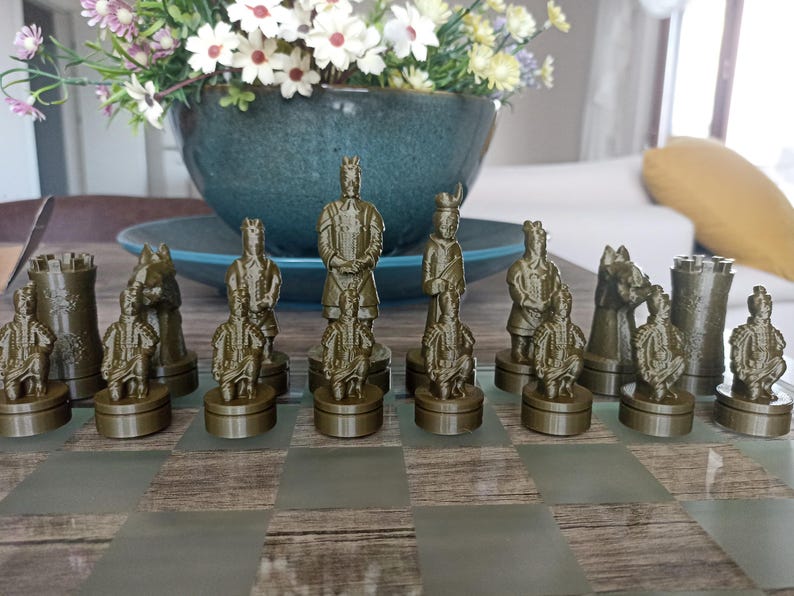 Traditional Chinese Chess Set, Medieval China Themed Chess, 3d Printed ...