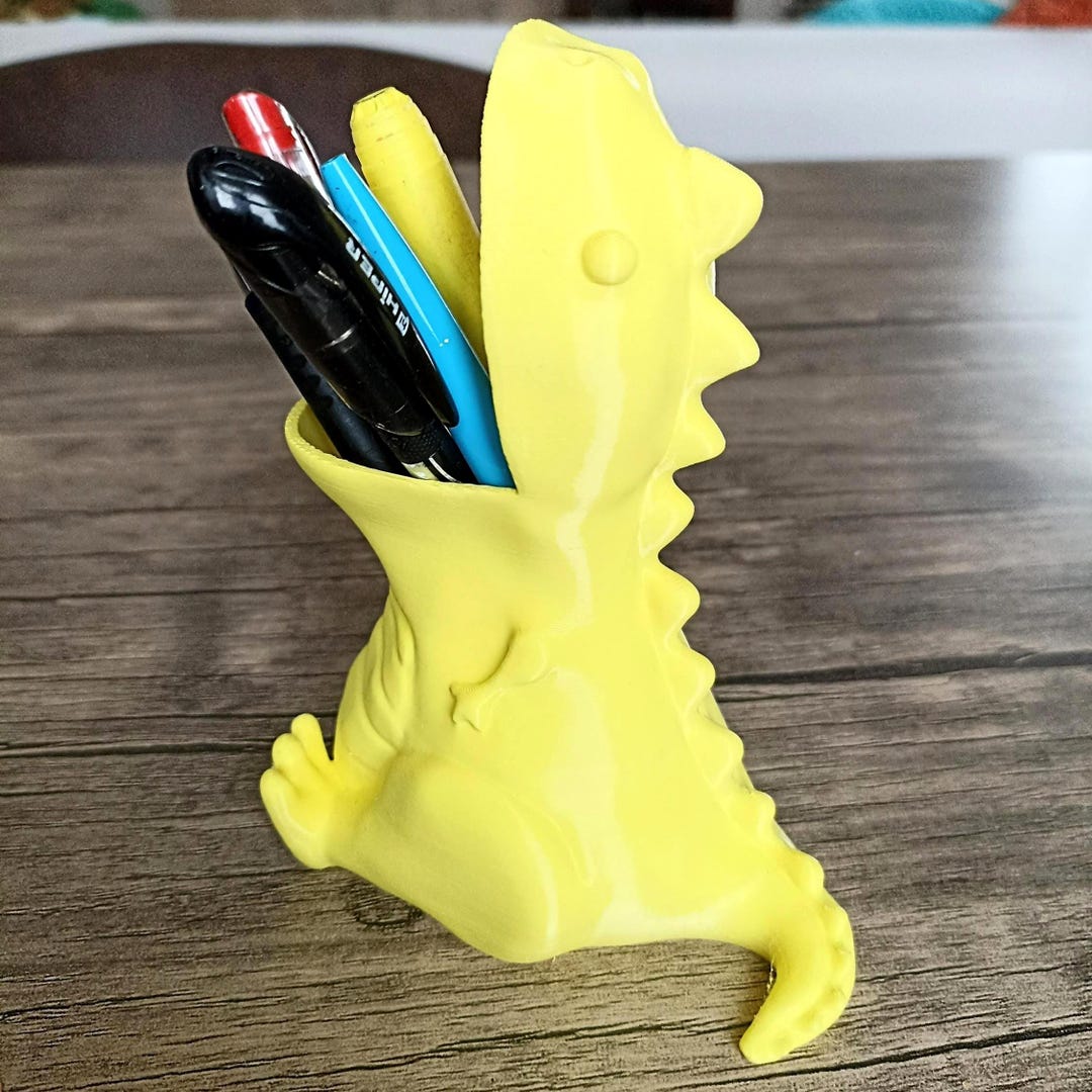 T-rex Pencil Holder, 3d Printed Organizer, Student Pen Stand - Etsy UK