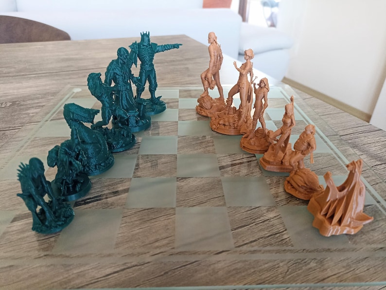 Witcher Wild Hunt Chess Set, Collectible Unique Chess Pieces, Themed 3d ...