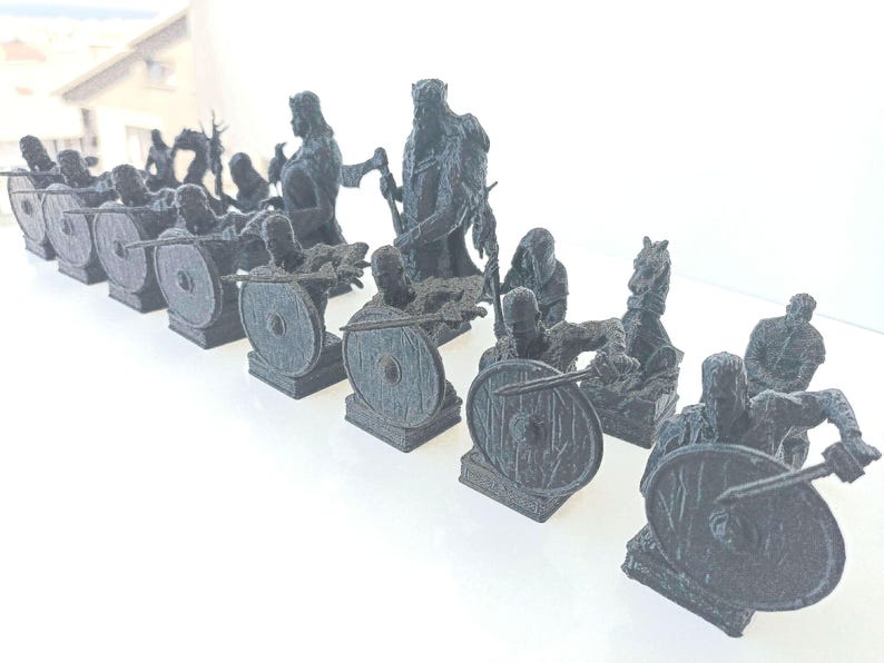 Vikings Chess Set: Nordic Warriors Chess Pieces - Etsy