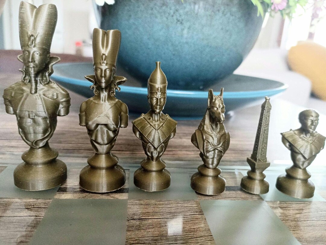 Dead and Alive Egyptian Chess Set, Historical Egypt Chess, Unique ...