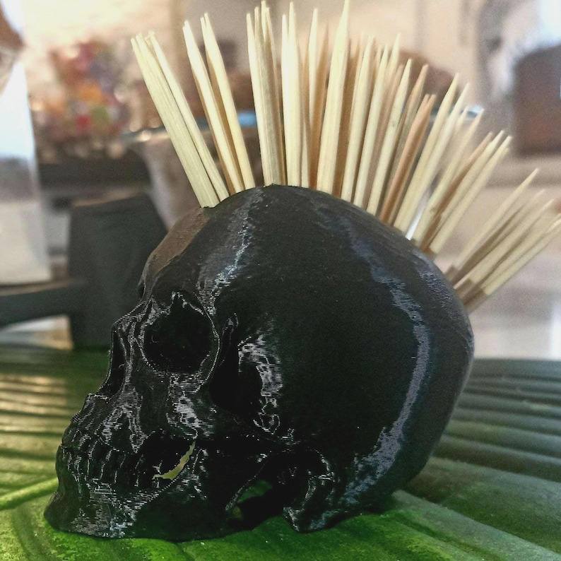 Punk Skull Toothpick Holder: Gothic Halloween Kitchen Decor - Etsy
