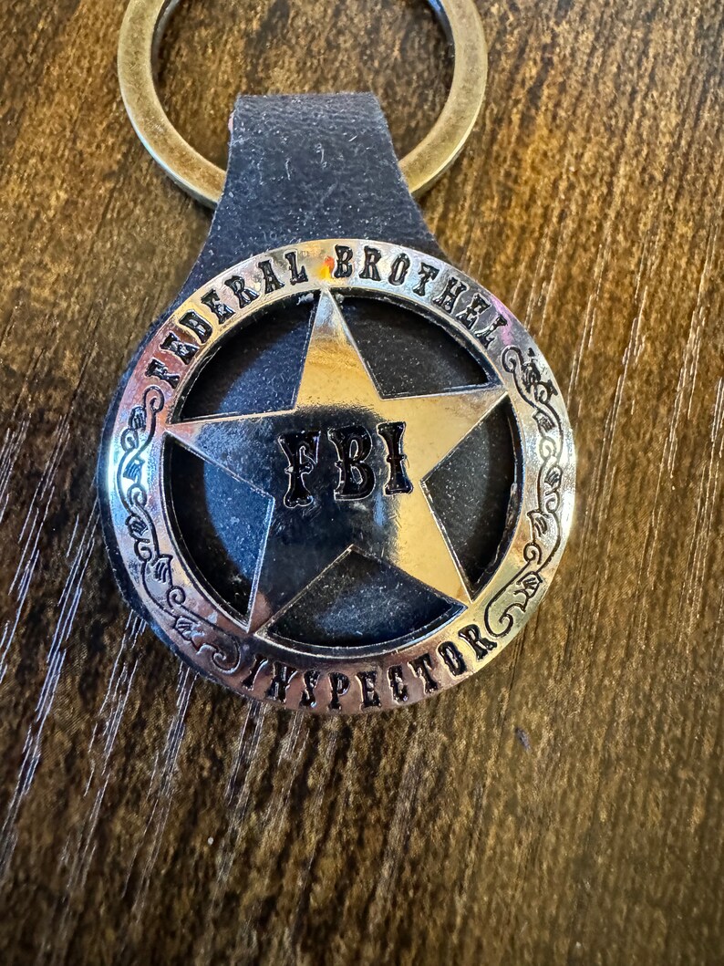 Leather Federal Brothel Inspector Keychain - Etsy