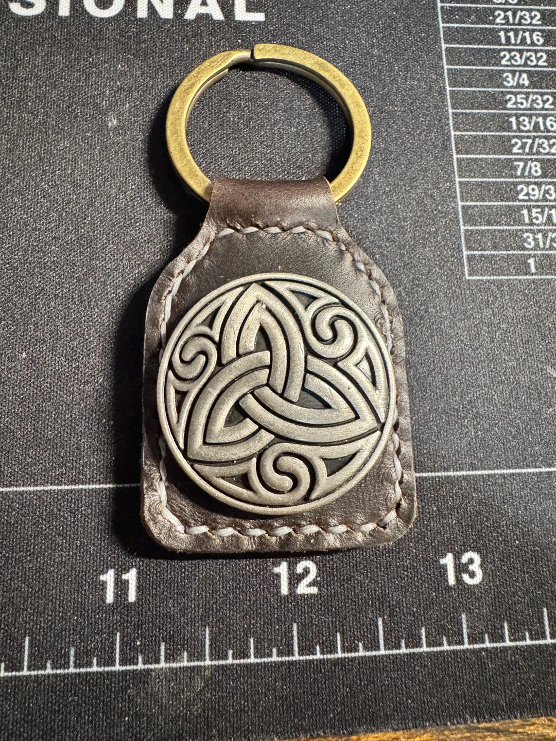 Leather Celtic Holy Trinity Keychain - Etsy