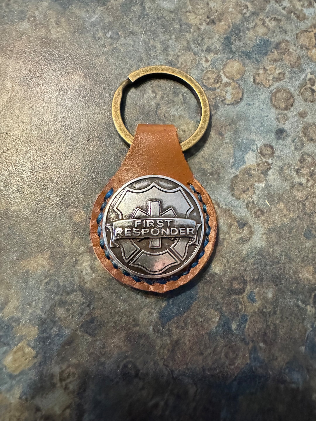 Leather First Responder Keychain - Etsy