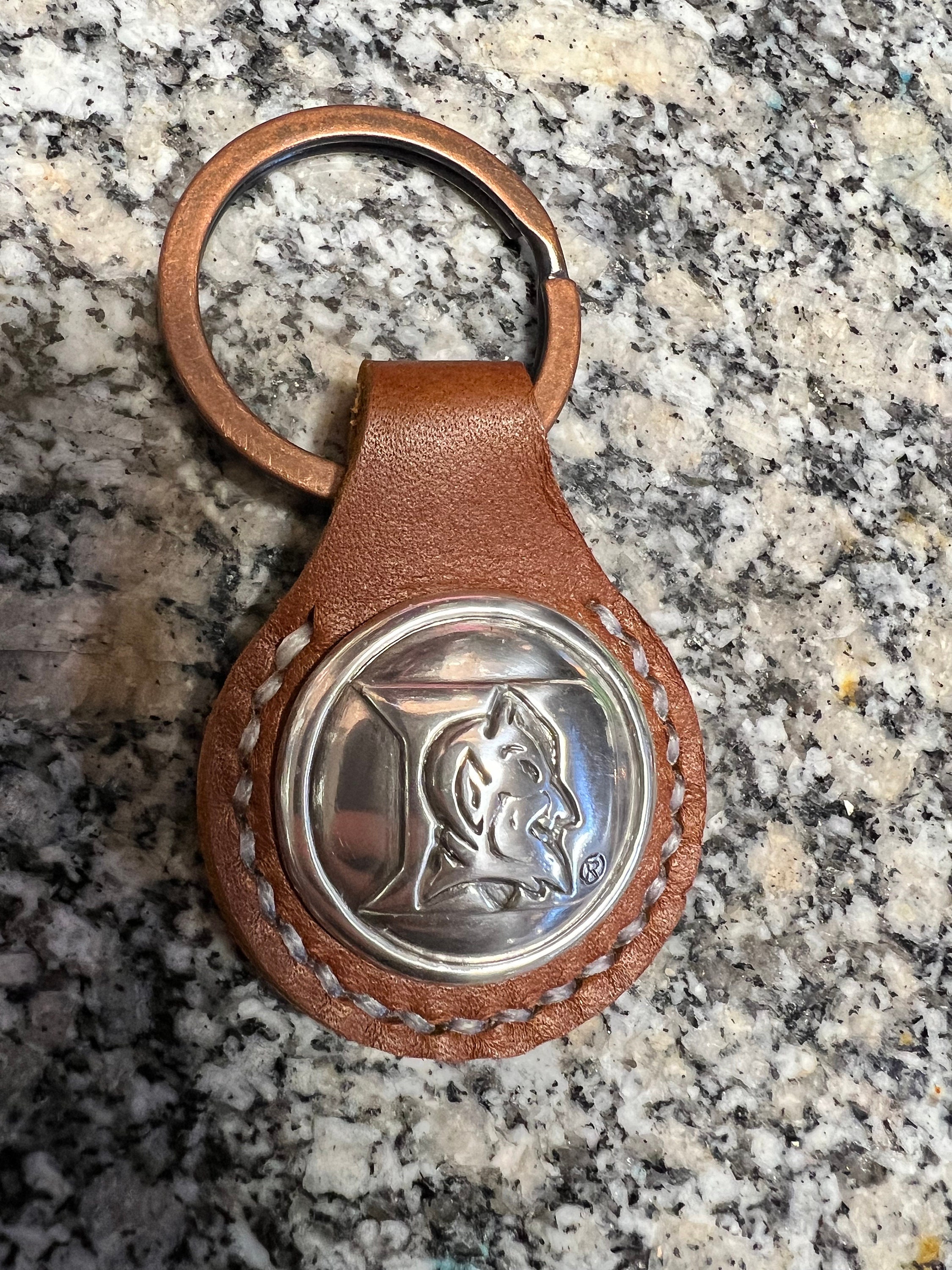 Leather Duke Keychain - Etsy