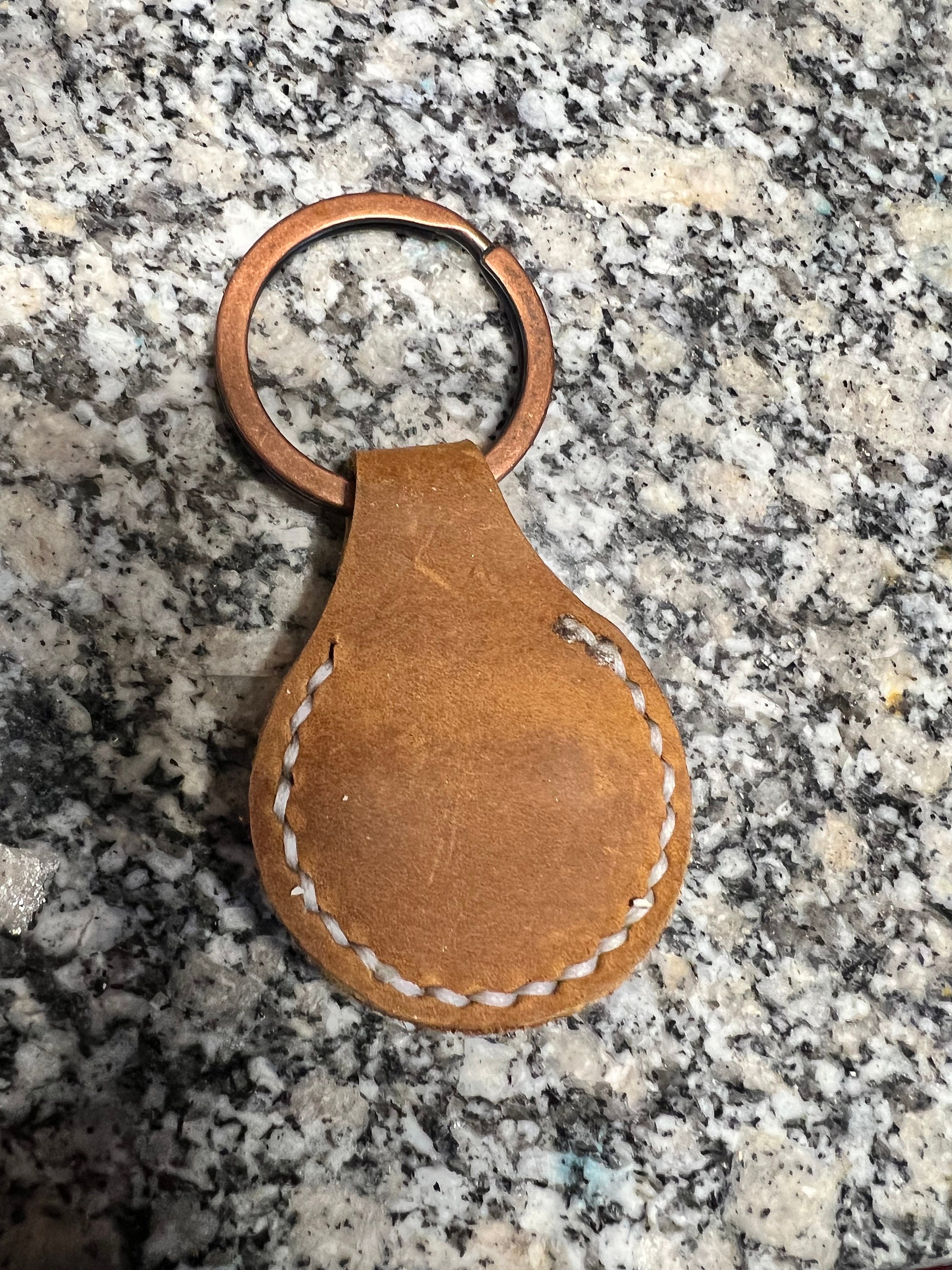 Leather Lighter Color Duke Keychain - Etsy