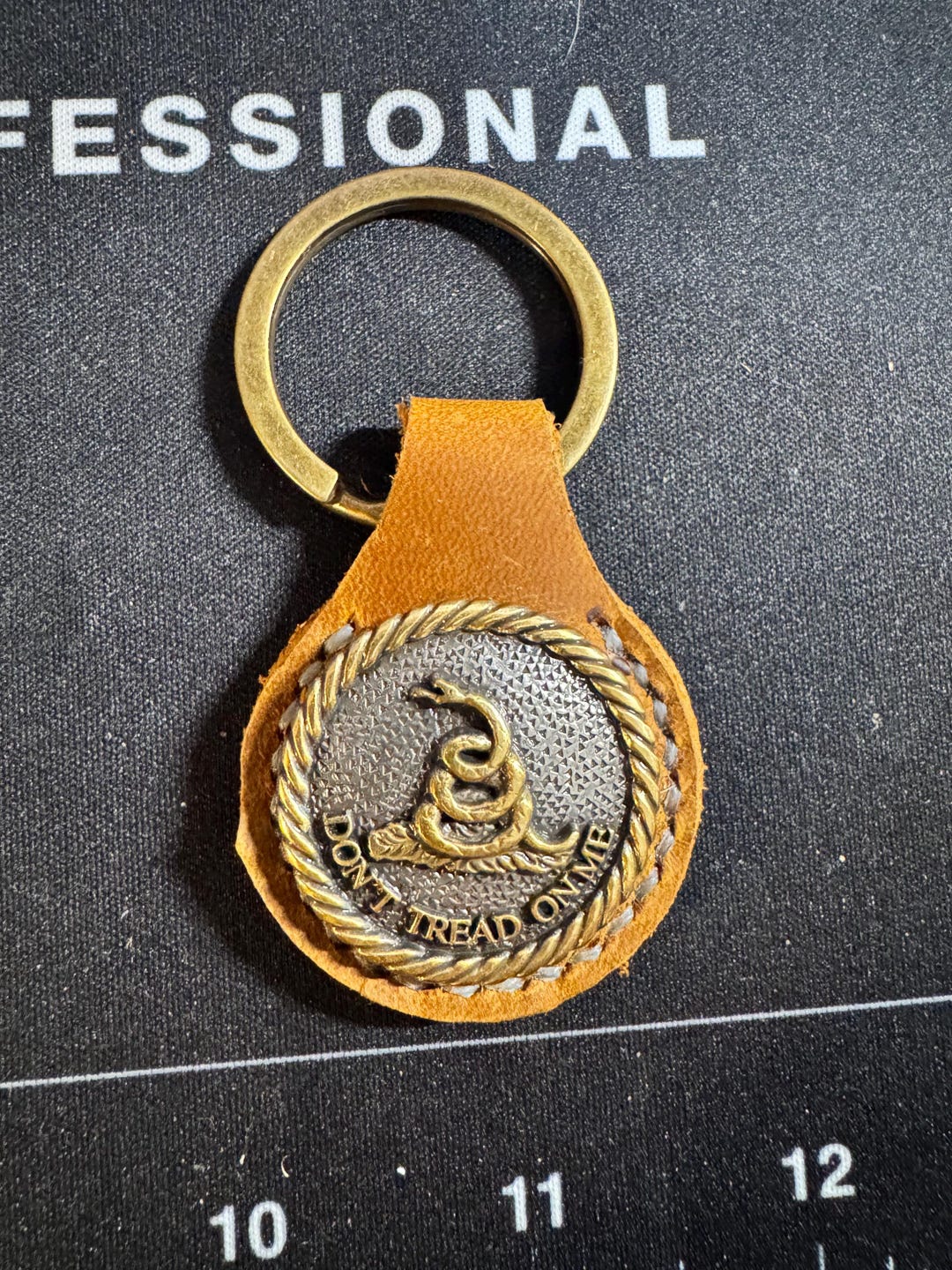 Leather Don’t Tread on Me Keychain - Etsy