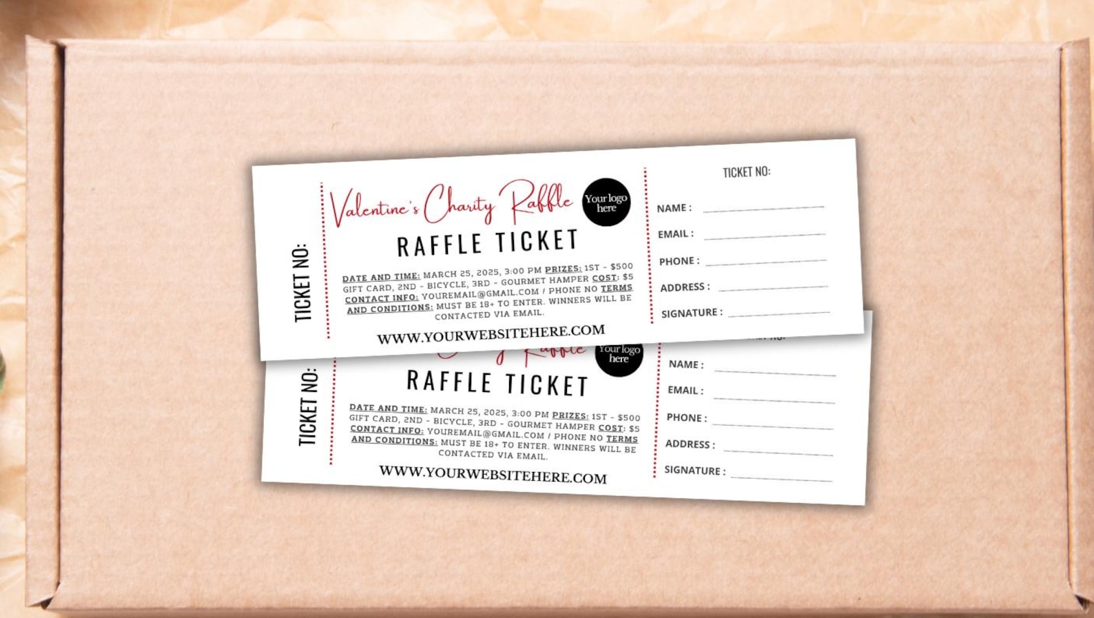 Editable Valentine’s Raffle Ticket Template, Printable Love Tickets ...