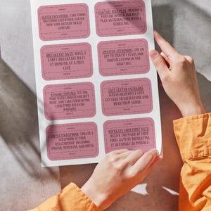 56 Date Night Cards, Couples Fun Printable Ideas, Romantic Dates ...