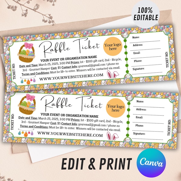 Easter Raffle Ticket - Etsy