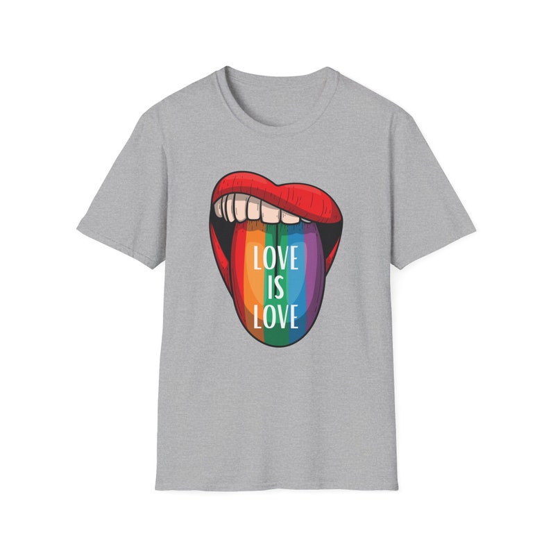 Shirt Pride Queer T-shirt Love is Love Love Tongue Gay Bi Trans Ally Gift Birthday Gift Funny ...