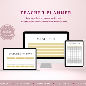 Teacher Planner Gold 2024, Teacher Weekly Planner, Lesson Planner ...