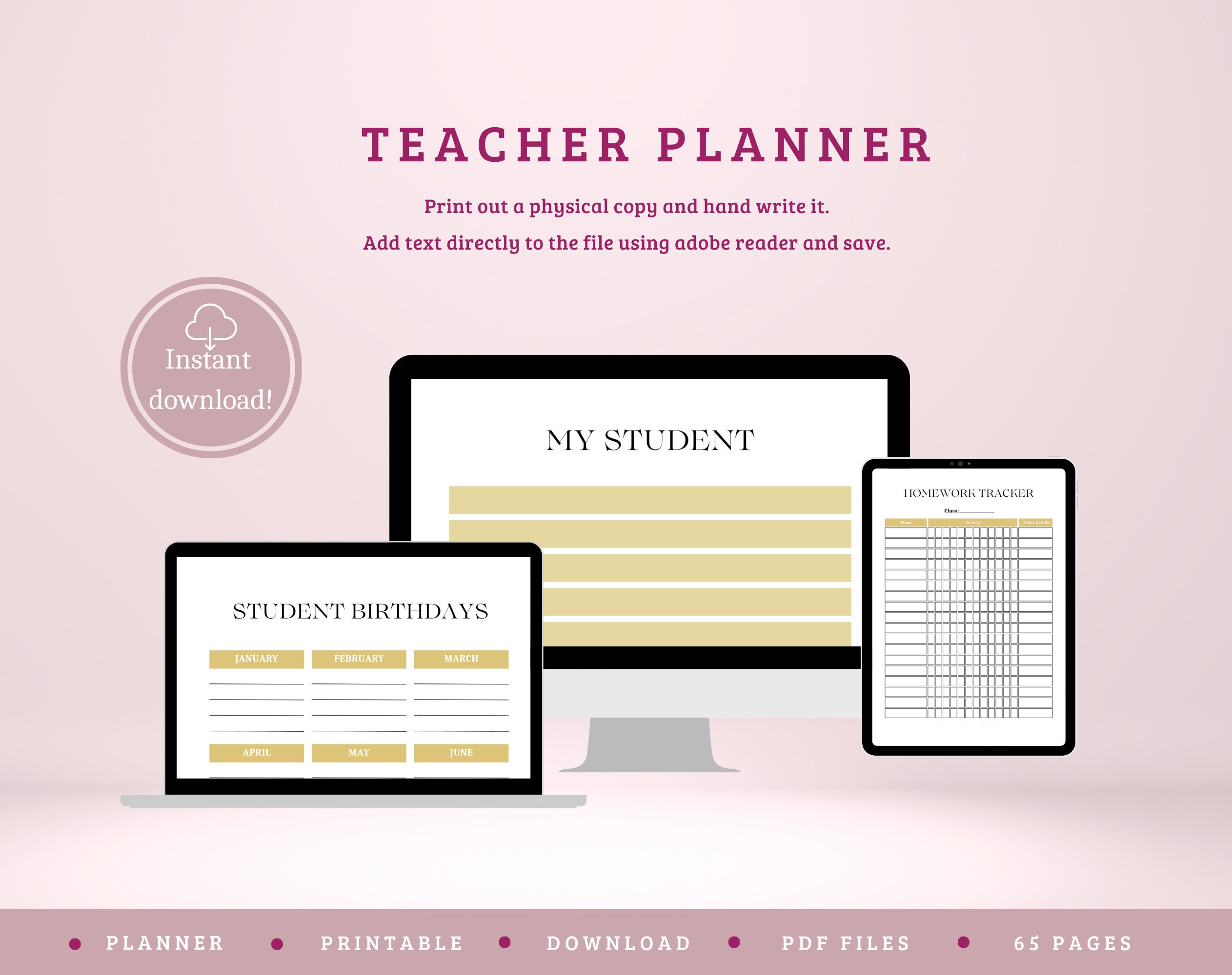 Teacher Planner Gold 2024, Teacher Weekly Planner, Lesson Planner ...