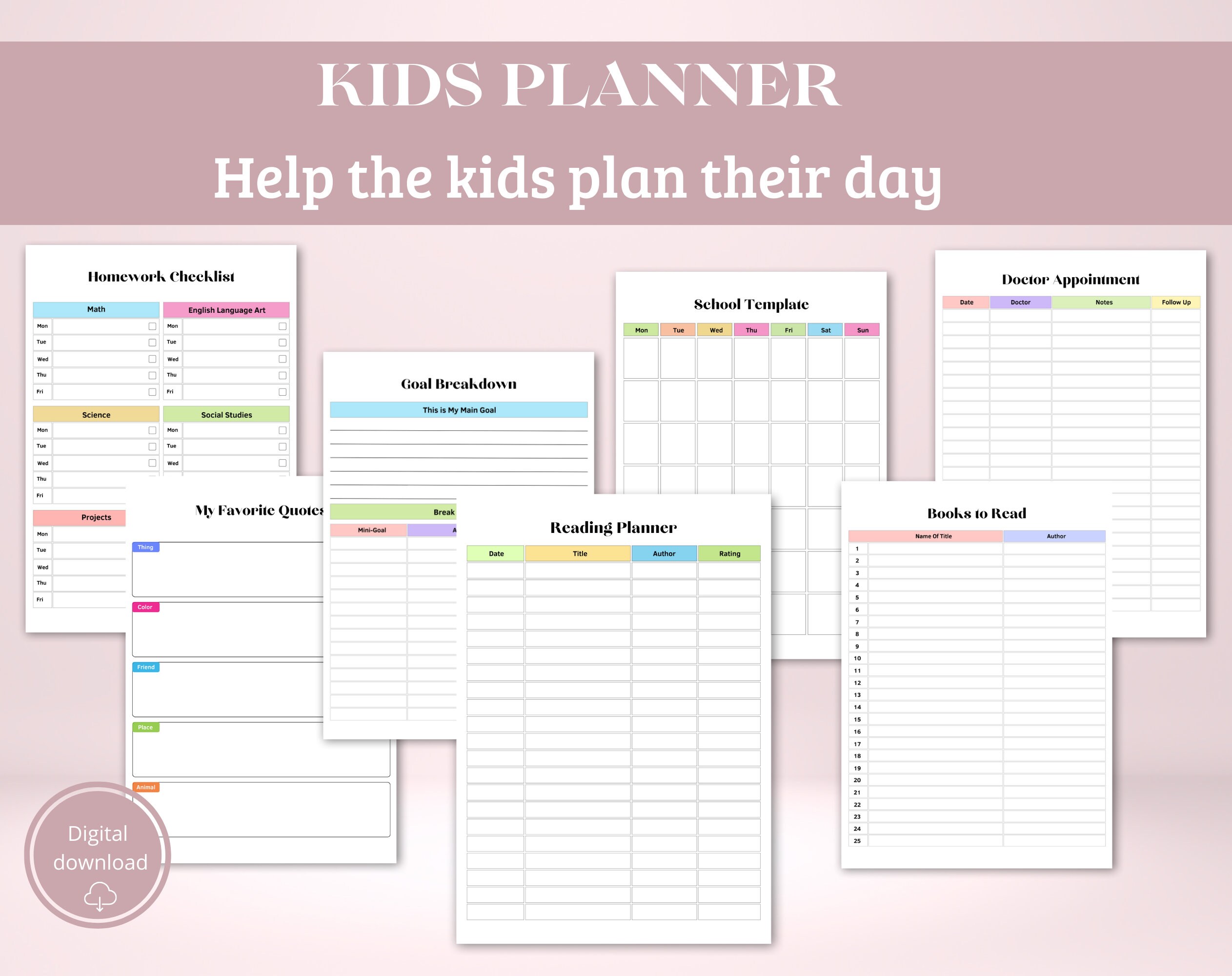ADHD Planner for Kids, Adhd Planner Printable, ADHD Productivity ...