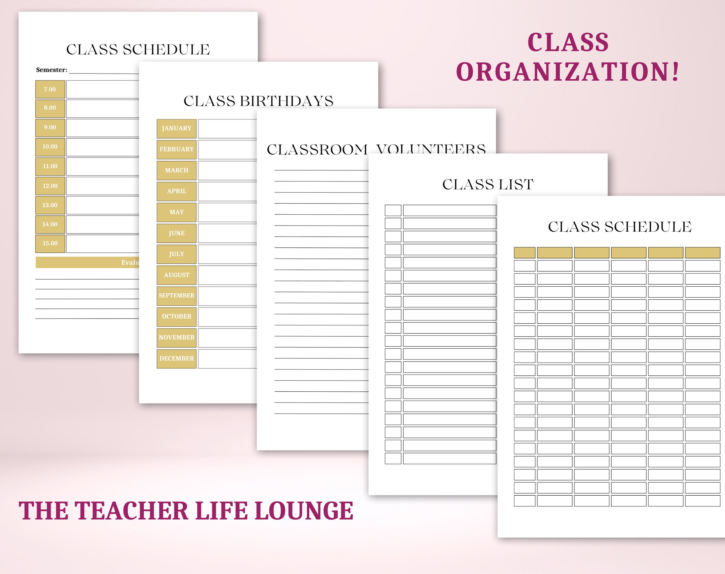 Teacher Planner Gold 2024, Teacher Weekly Planner, Lesson Planner ...