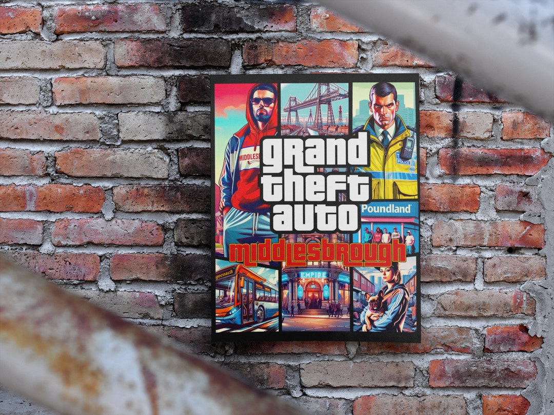 High Quality Video Game Cover Art Poster Middlesbrough - Etsy