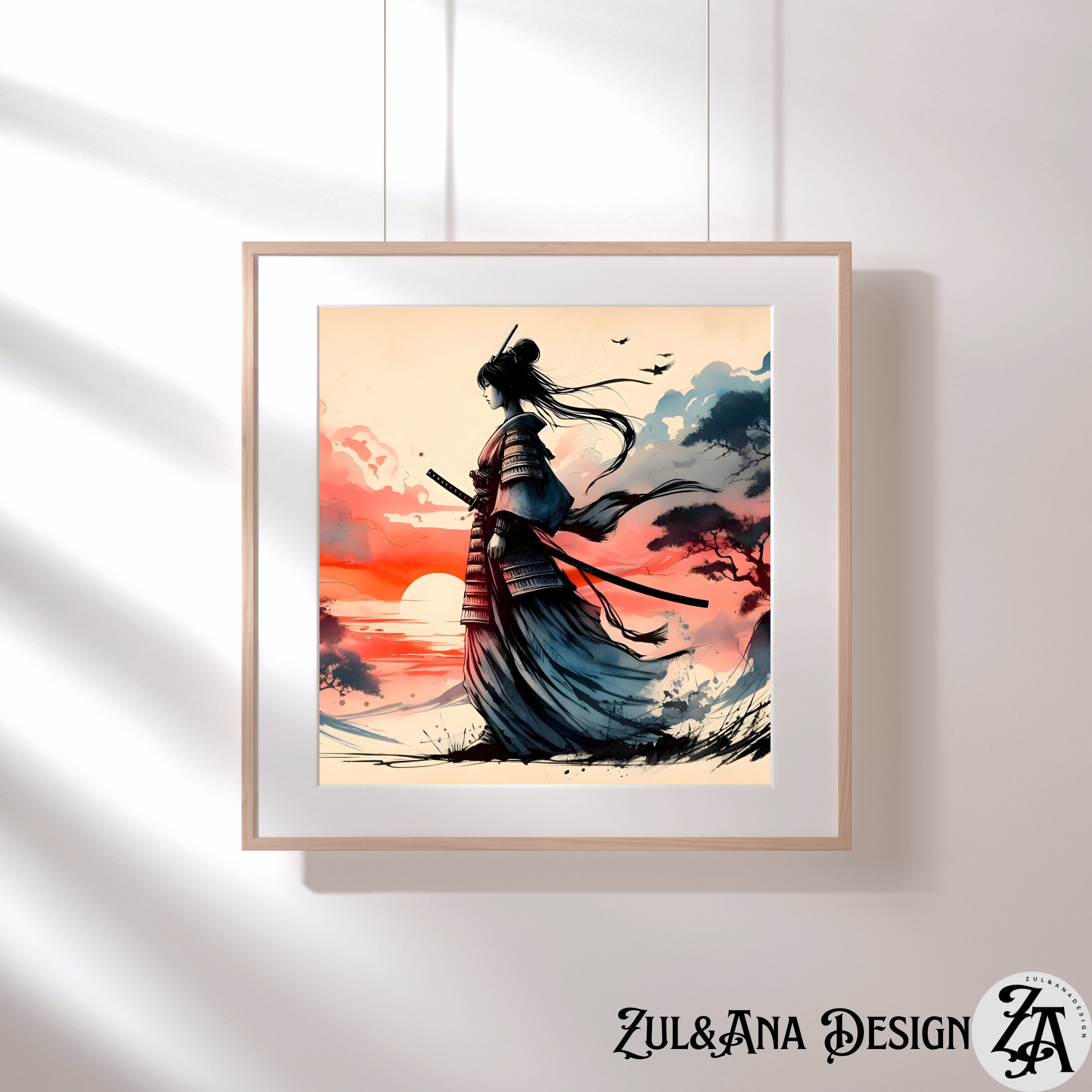 Samurai Printable Wall Art, Japan Culture Digital Prints, Japanese ...