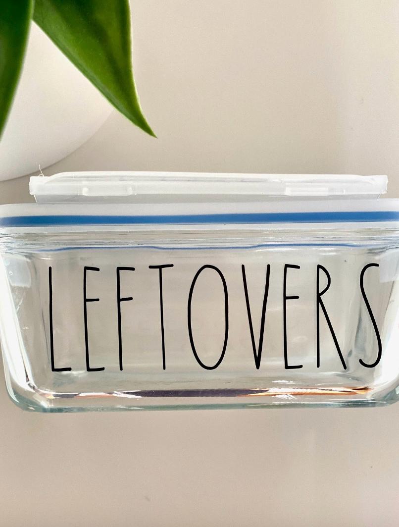 Tupperware Decals, Personalized, Customized, Leftovers, Rae Dunn ...