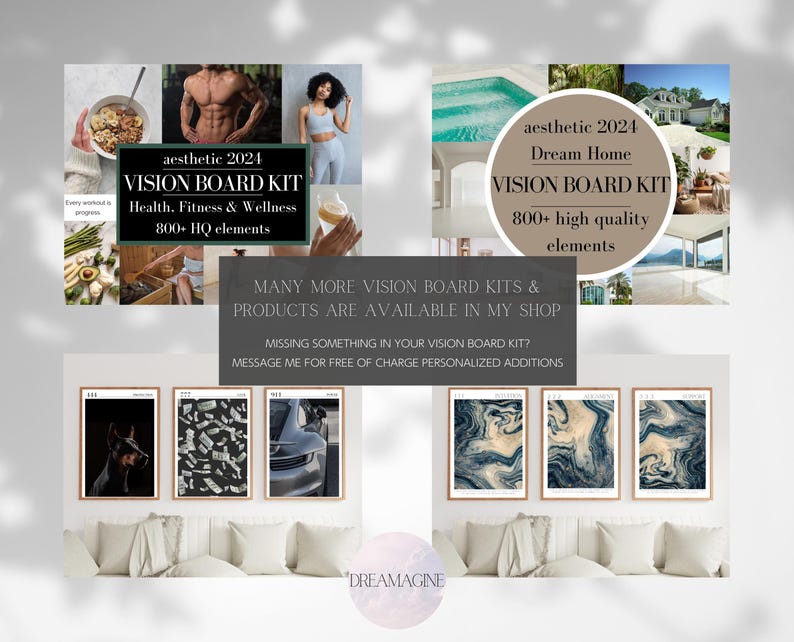 Vision Board Kit Bundle 2k+ Elements, Vision Board, Vision Board ...