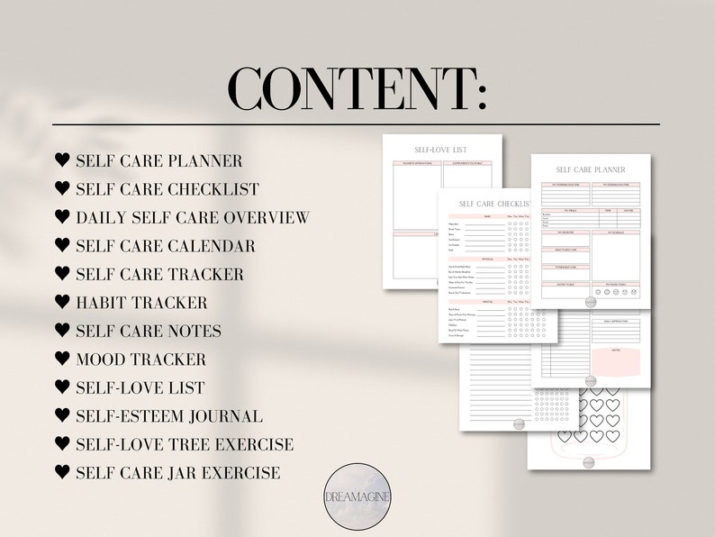 Self Love Workbook, Habit Tracker Printable, Mood Tracker, Guided ...