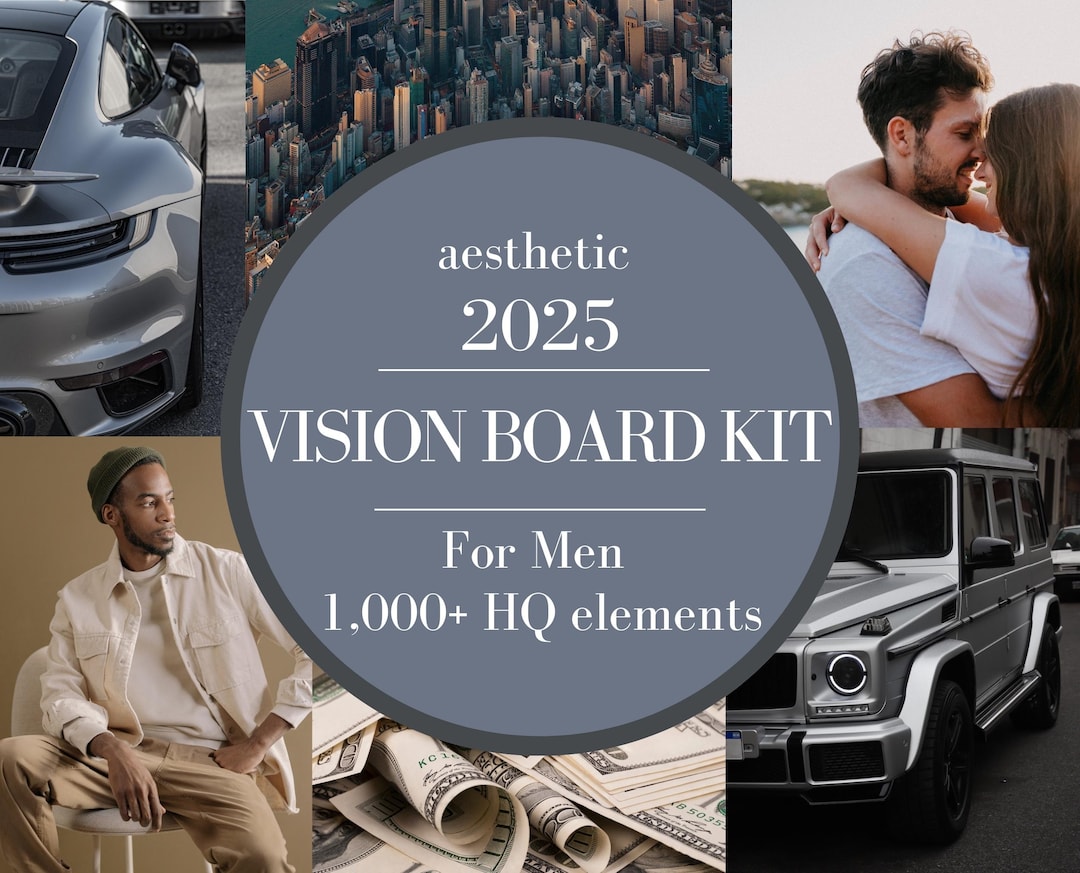 Vision Board Kit for Men, 1,000+ Elements, Vision Board, Vision Board Printables, Vision Board ...