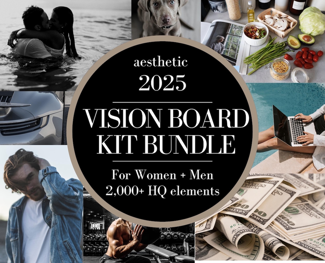 Vision Board Kit Bundle 2k+ Elements, Vision Board, Vision Board ...