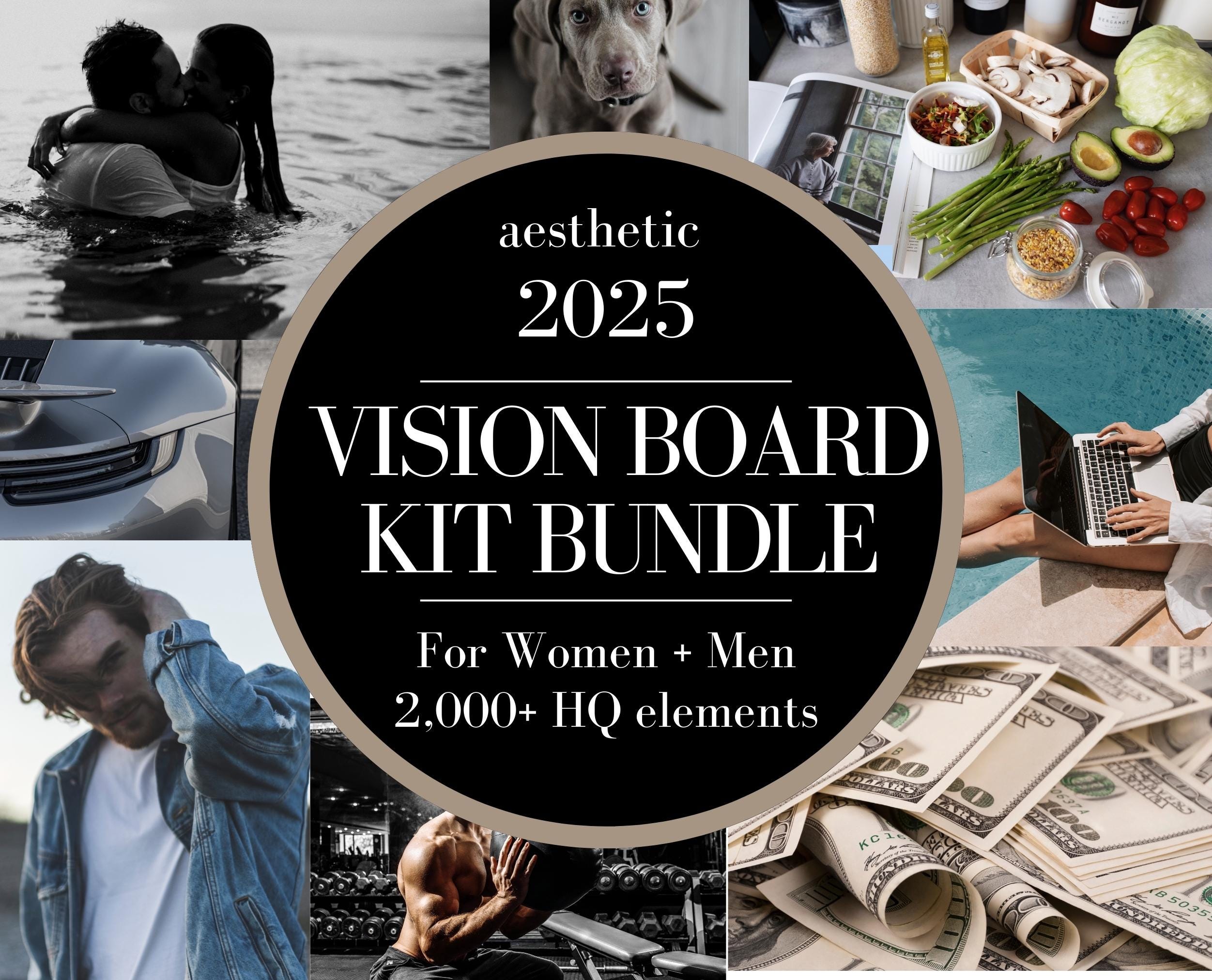Vision Board Kit Bundle 2k+ Elements, Vision Board, Vision Board ...