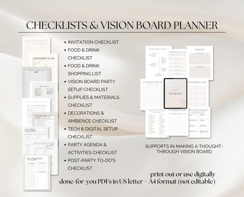 Vision Board Party Kit, Vision Board, Vision Board Kit, Prayer Board ...