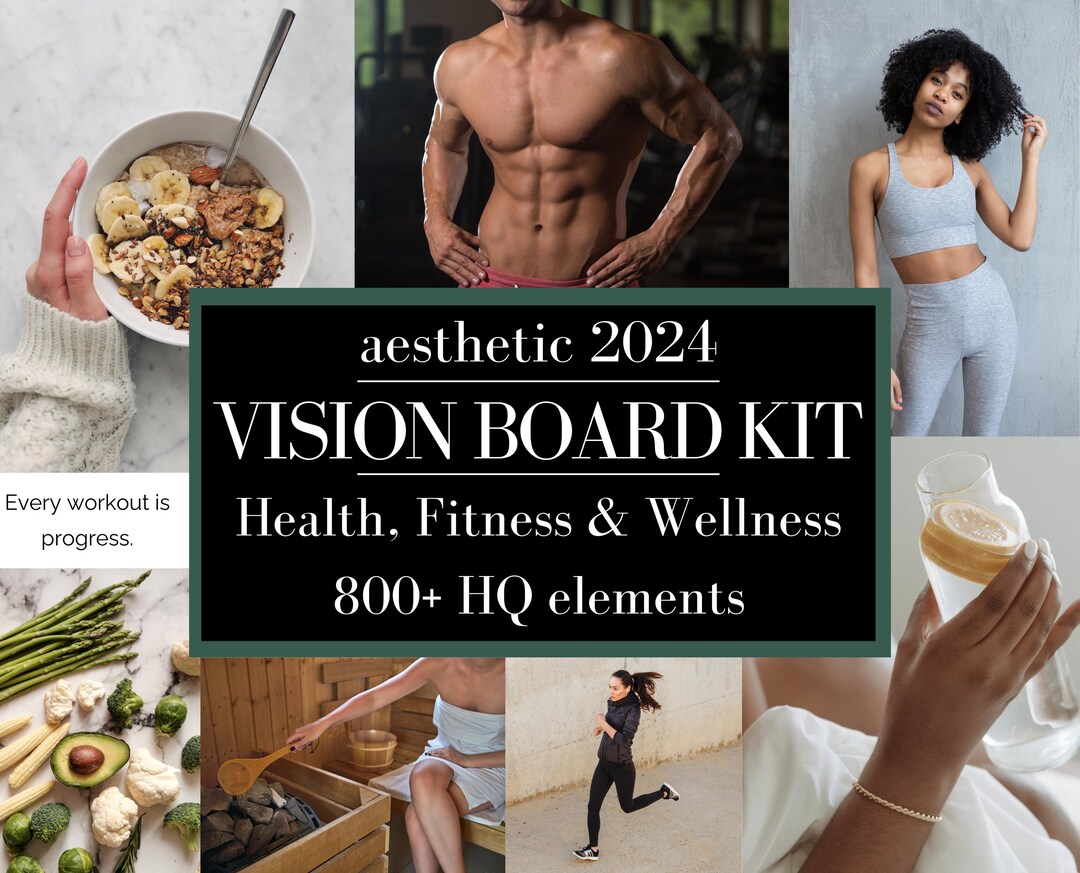 Health Fitness Vision Board Kit, 800 Elements, Vision Board, Vision ...