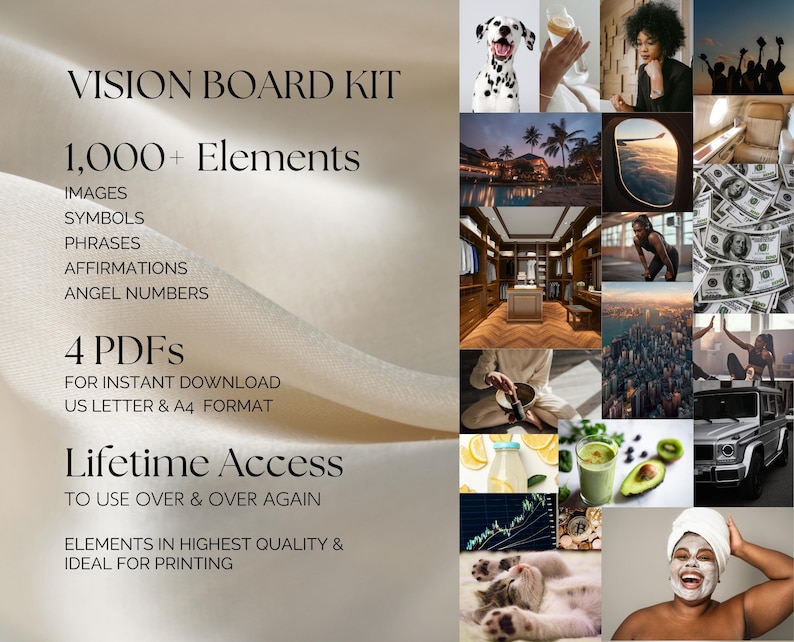 Vision Board for Black Queens, Vision Board Kit, Vision Board ...