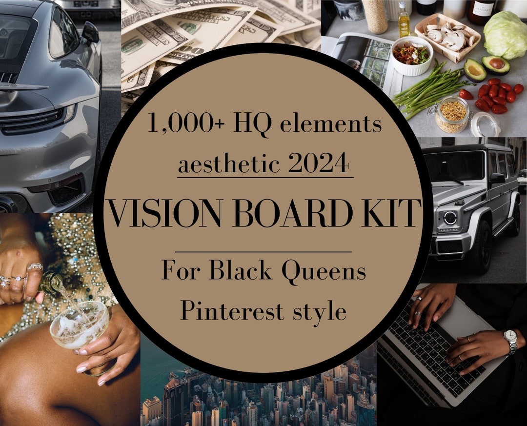 Vision Board for Black Queens, 1k Elements, Vision Board Kit, Vision ...