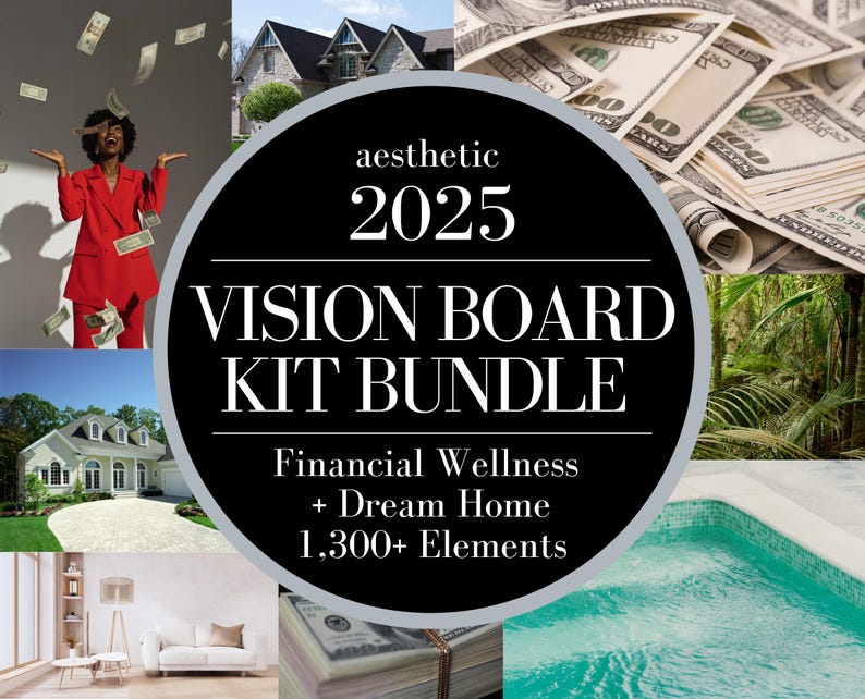 Vision Board Kit Bundle 1,300+ Elements, Vision Board, Vision Board ...