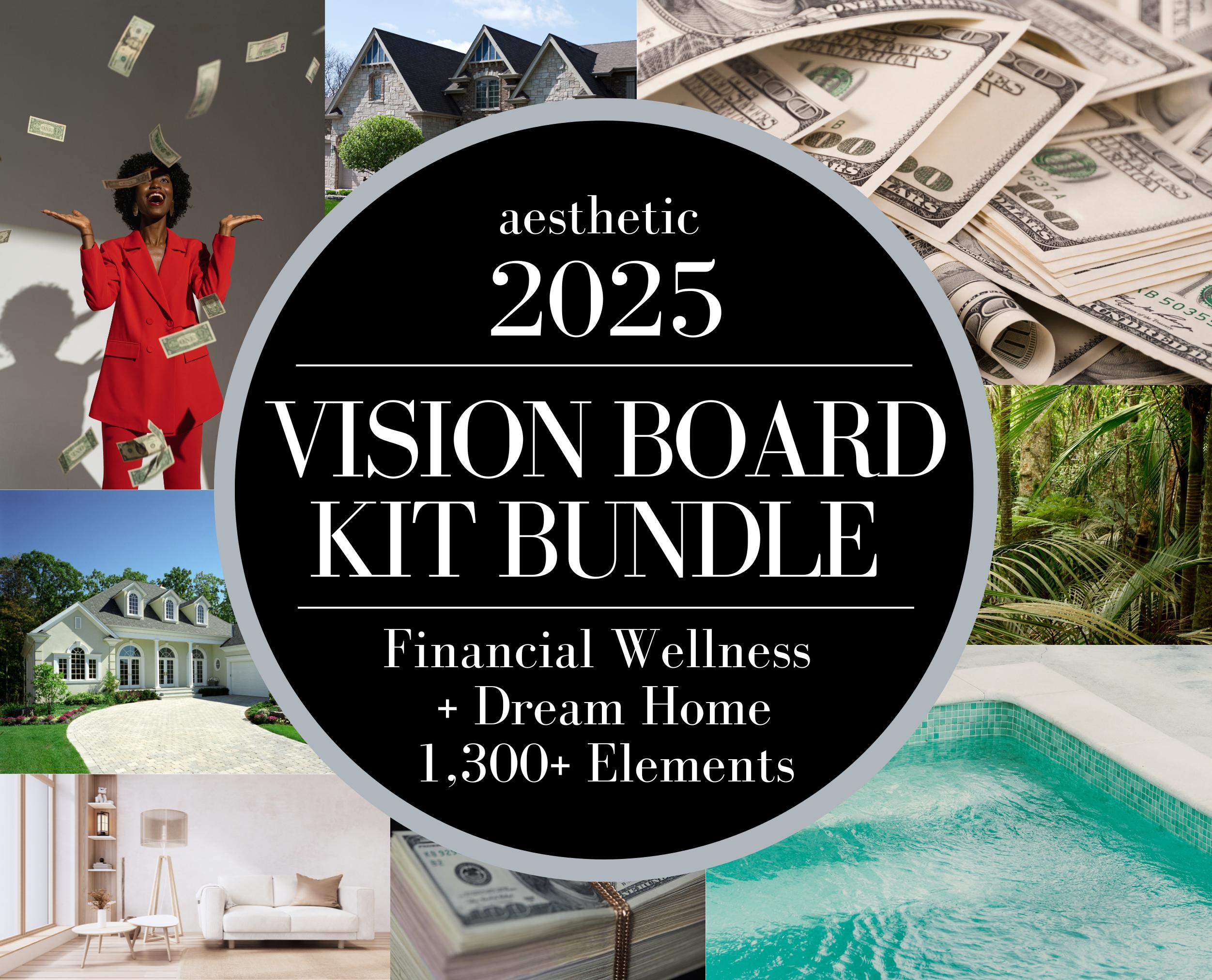 Vision Board Kit Bundle 1,300+ Elements, Vision Board, Vision Board ...