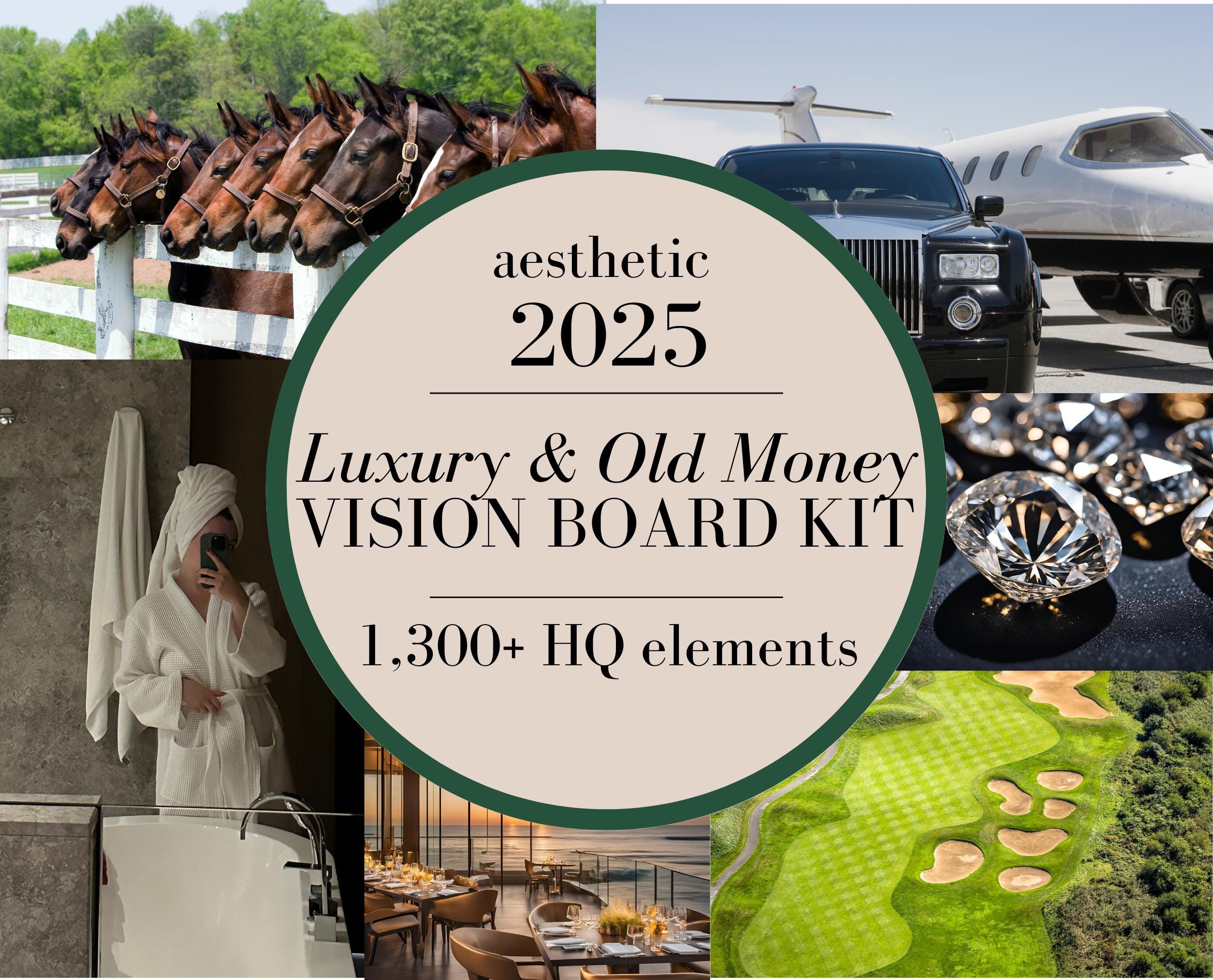 Luxury Vision Board Kit, Vision Board, Vision Board Printables, Vision ...