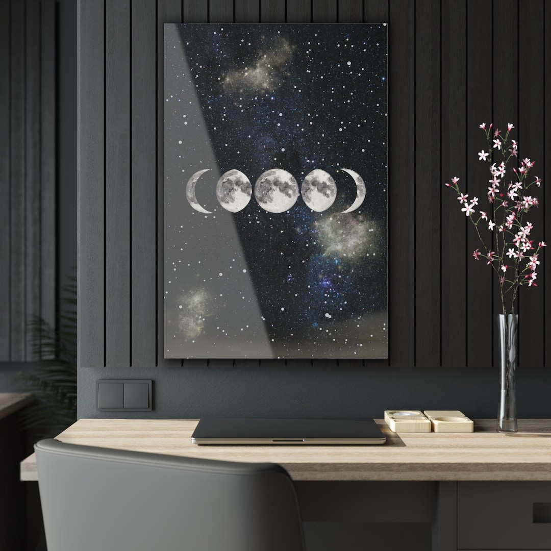 Moon Phases Poster, Valentine's Day, House Warming Gift, Minimalist Art ...