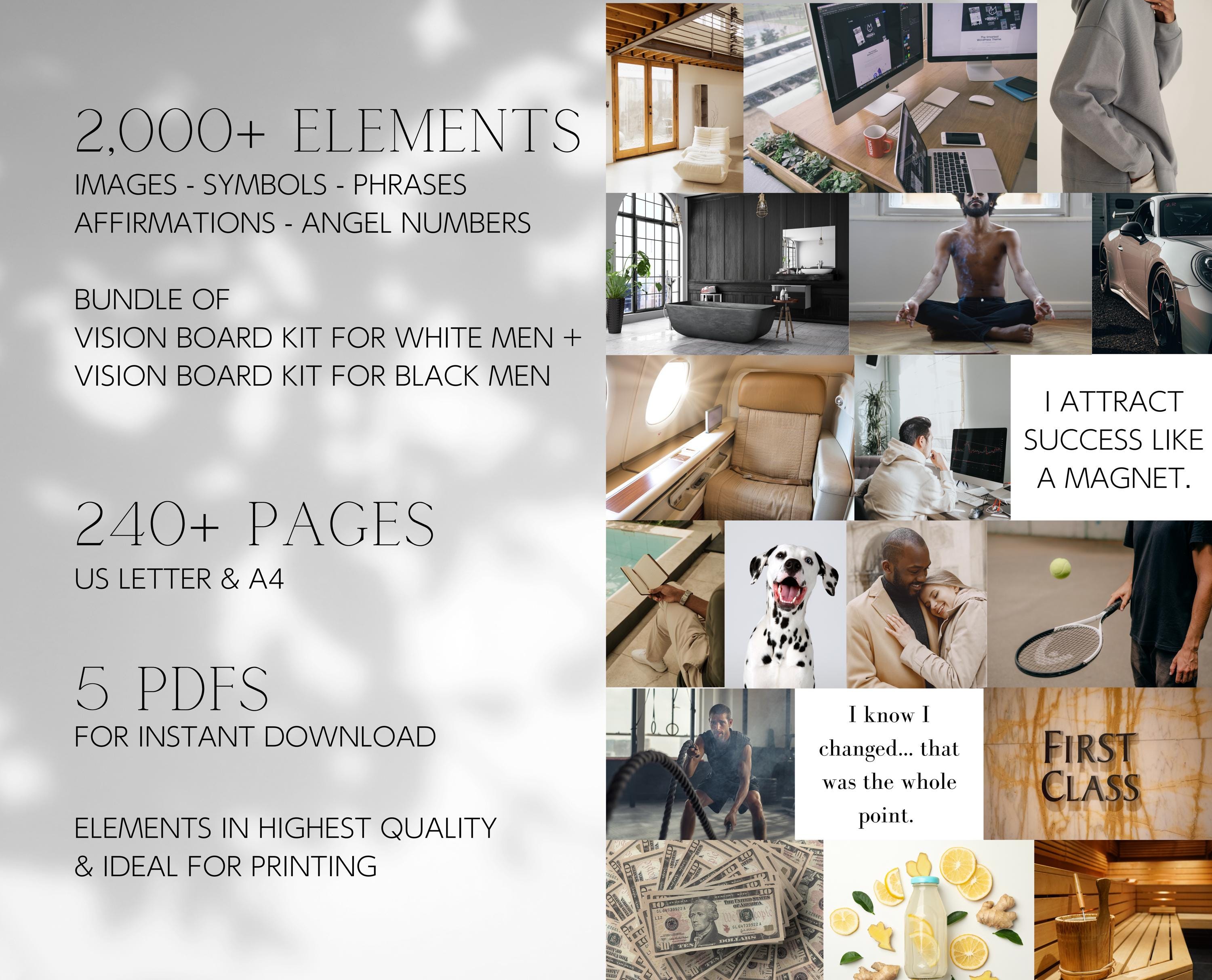 Vision Board Kit Bundle 2k+ Elements, Vision Board, Vision Board ...