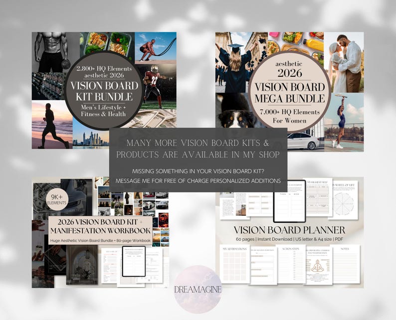 Vision Board Kit, Vision Board, Vision Board Printables, Vision Board ...