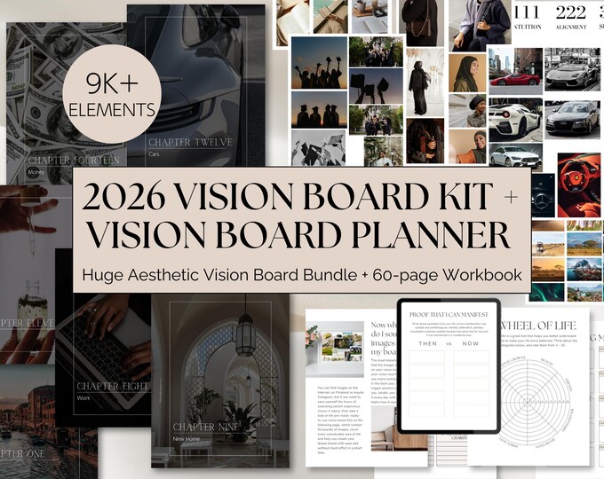 Vision Board Kit Mega Bundle, Vision Board Planner, Vision Board ...
