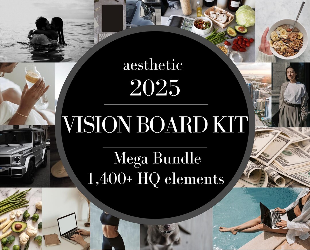 Vision Board Kit 1,400 Elements, Vision Board, Vision Board Printables ...