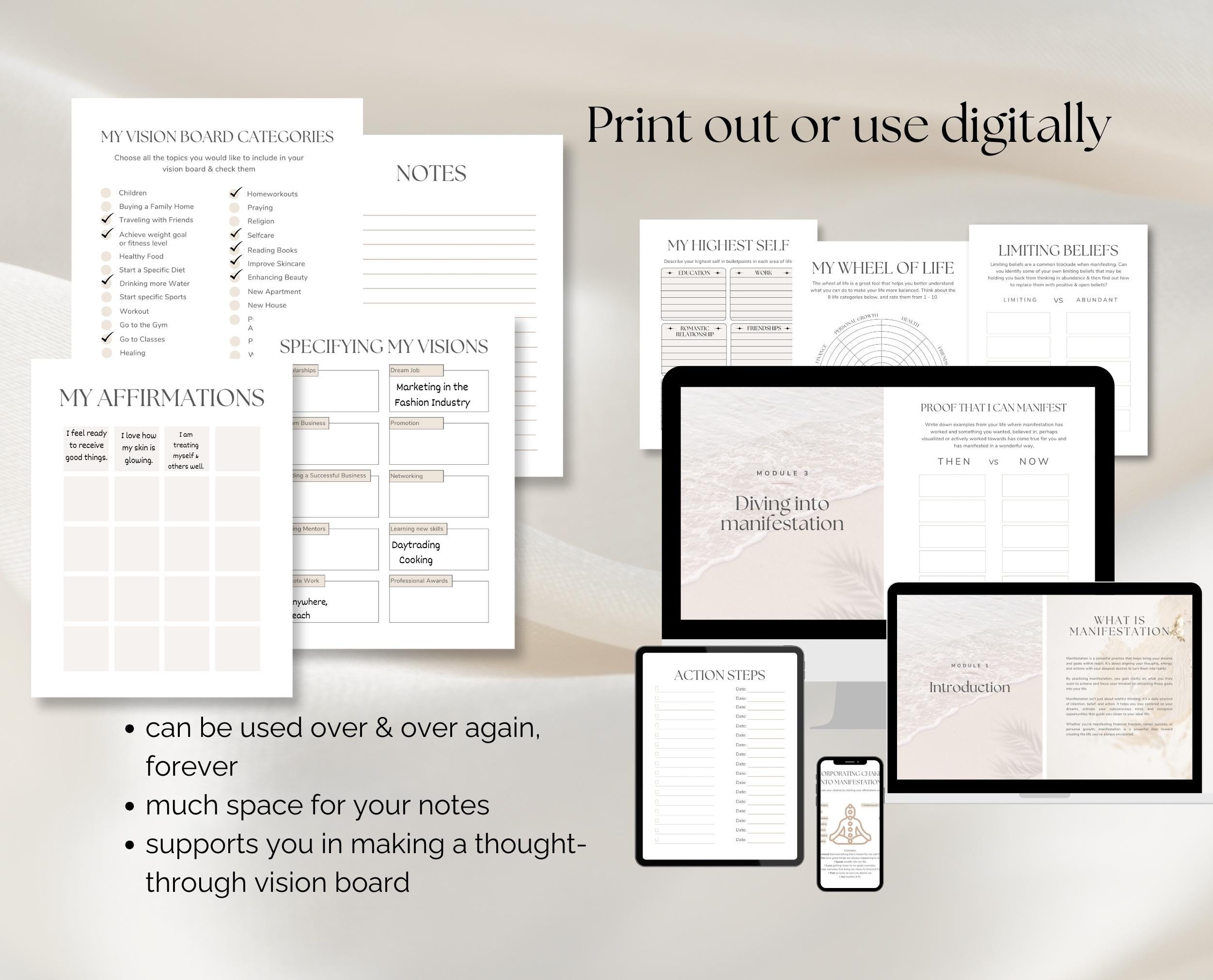 Vision Board Kit Mega Bundle, Vision Board Planner, Vision Board ...