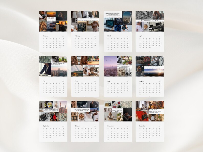 2025 Calendar for Black Queens, Vision Board, Vision Board Template ...