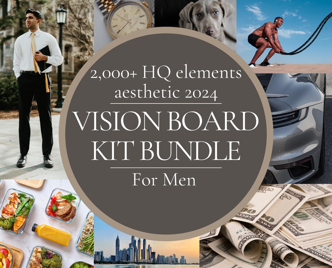Vision Board Kit Bundle, 2k Elements, Vision Board, Vision Board ...