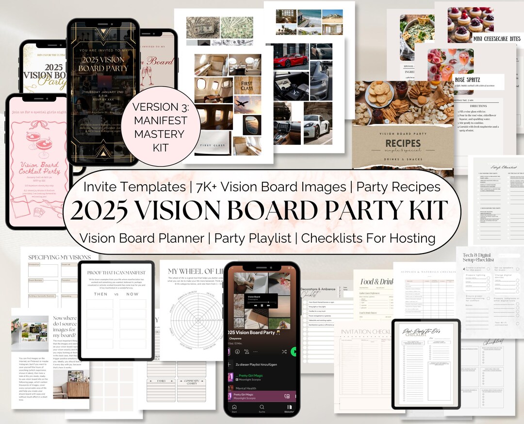 Vision Board Party Kit, Vision Board, Vision Board Kit, Prayer Board ...