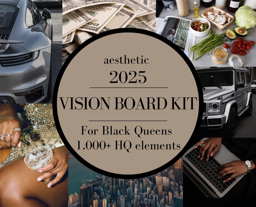 Vision Board for Black Queens, 1k+ Elements, Vision Board Kit, Vision ...