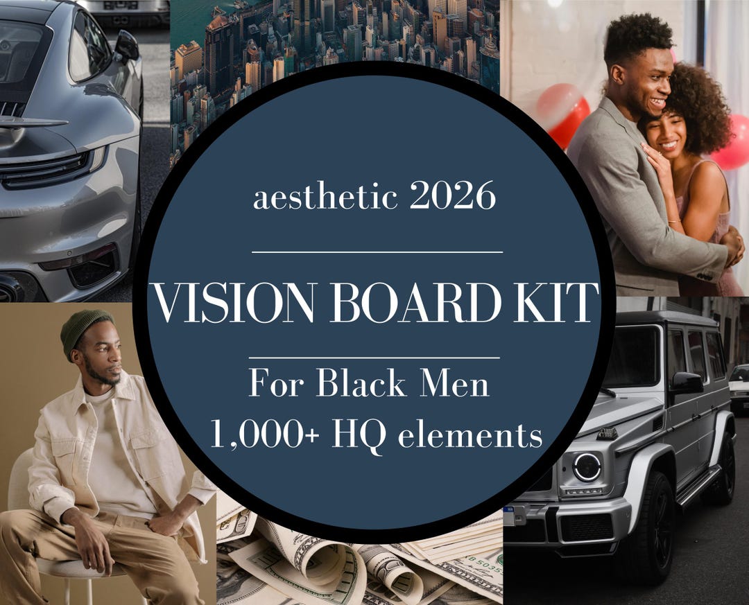 Vision Board Kit for Black Men, 1,000+ Elements, Vision Board, Vision ...