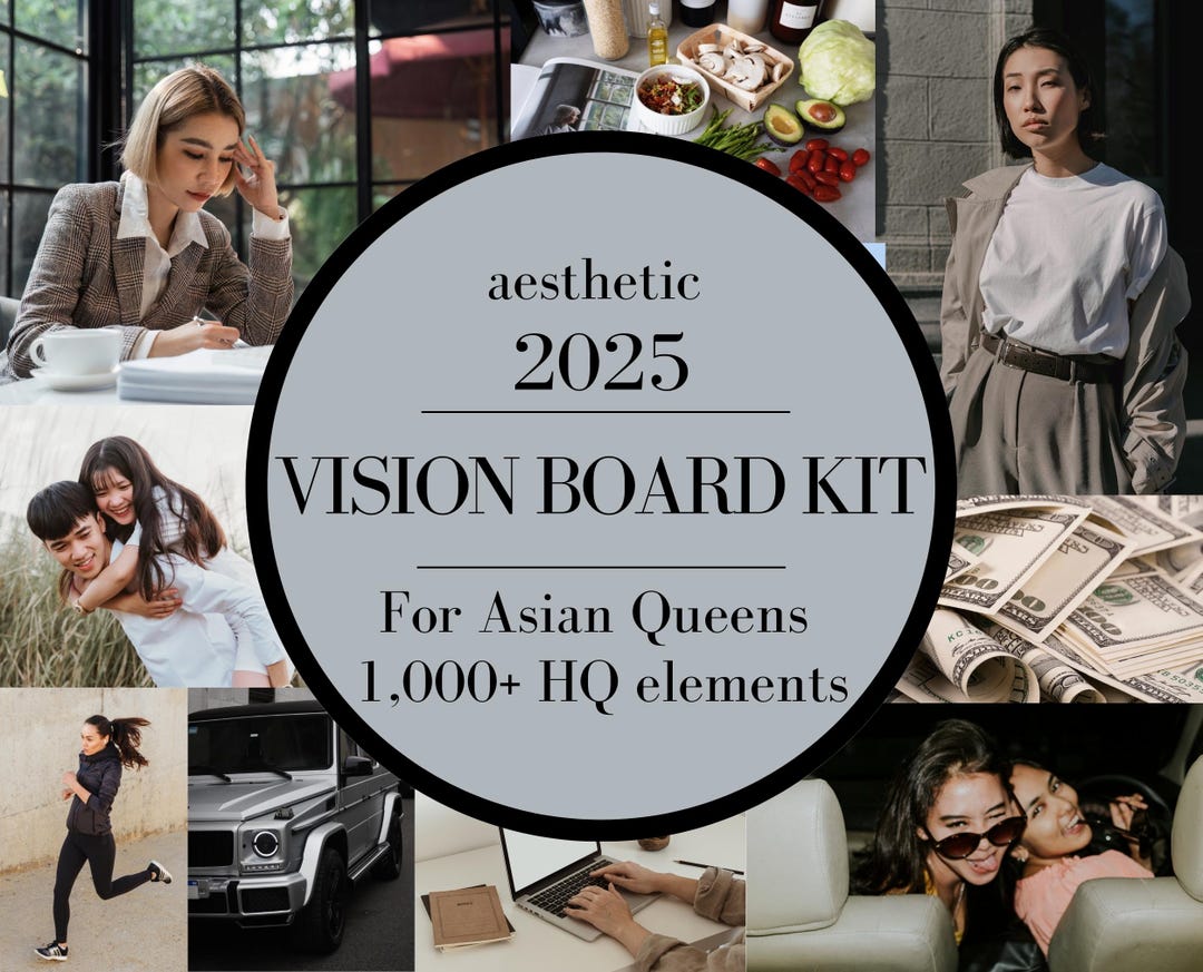 Vision Board Kit for Asian Queens, 1k+ Elements, Vision Board, Vision ...