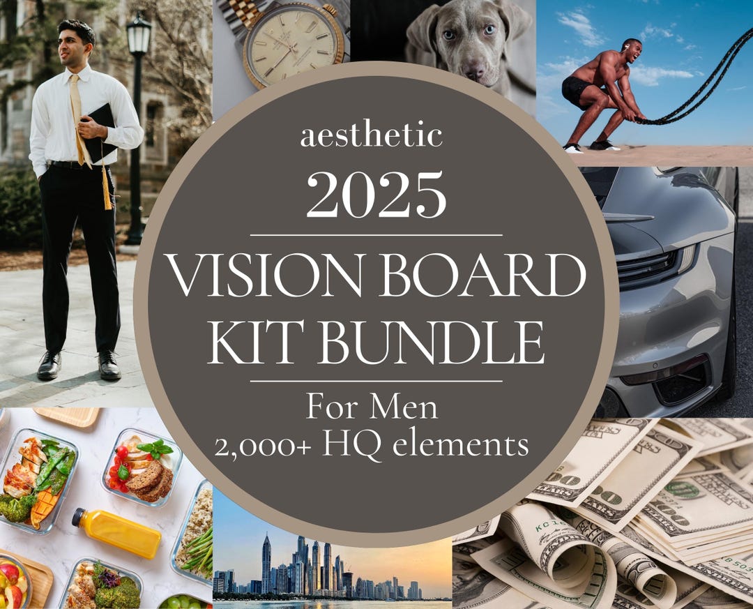 Vision Board Kit Bundle 2k+ Elements, Vision Board, Vision Board ...