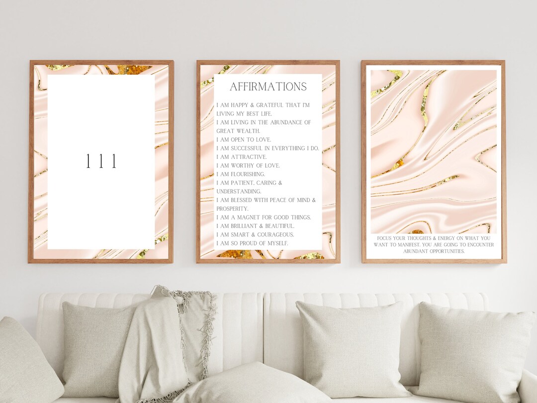 Angel Number Poster, Set of 3, Angel Numbers, Angel Number, Gifts for ...